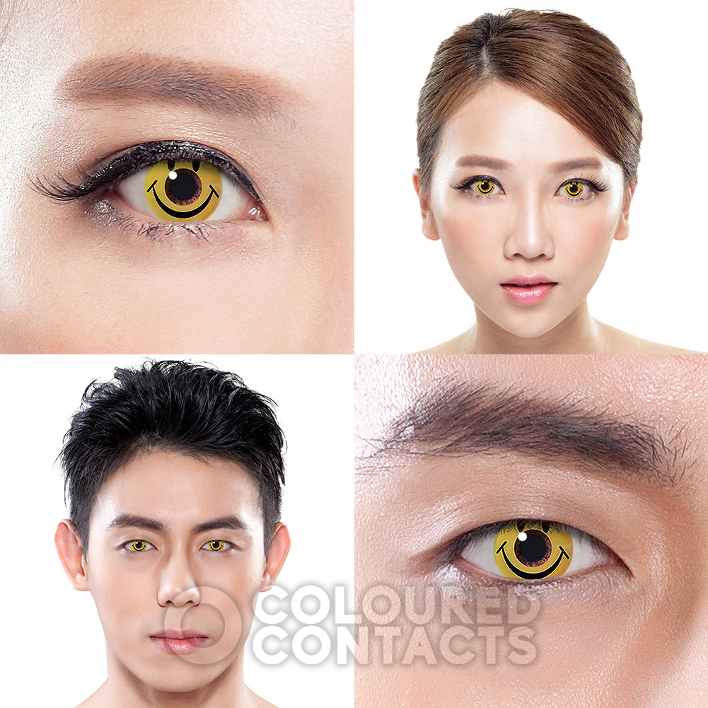 Smiley Face Coloured Contact Lenses (30 Day) | Coloured Contact Lenses