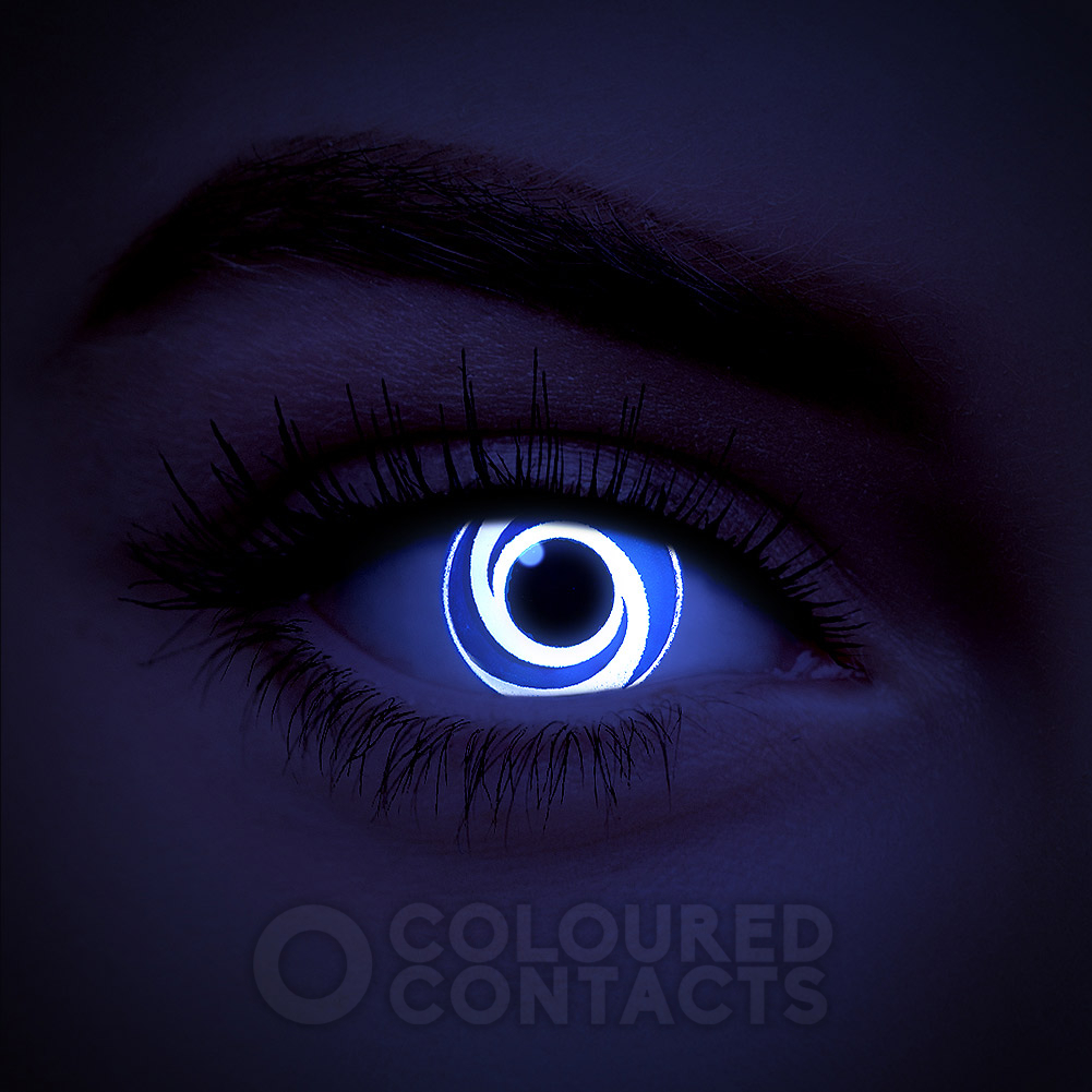 Red Swirl UV I-Glow Coloured Contact Lenses (30 Day) | Coloured Contact ...