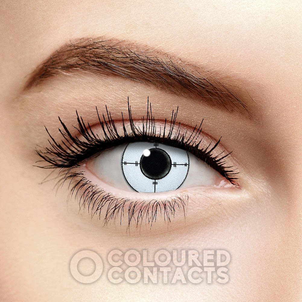 White Target colored Contact Lenses (30 Day) | colored Contact Lenses