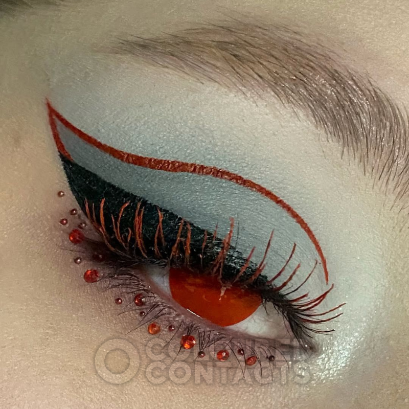 White Screen Mesh Colored Contact Lenses Daily, SFX Halloween Lens