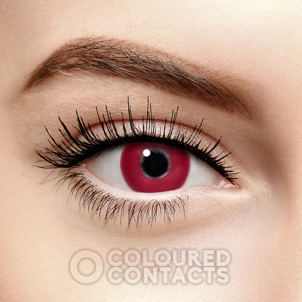 Red UV Prescription Colored Contacts | Reusable Halloween Lenses