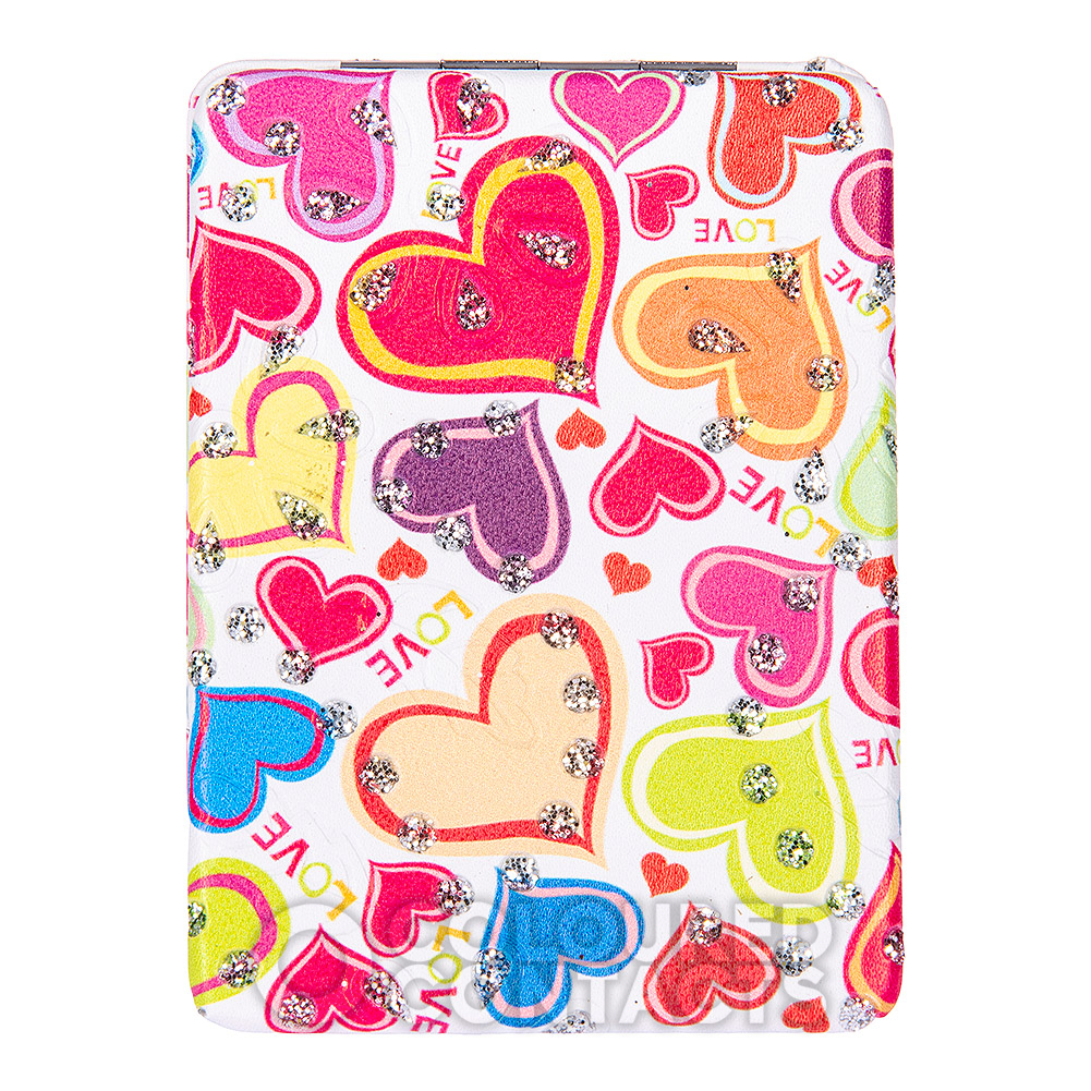 Love Hearts | Folding Compact Contact Lens Mirror