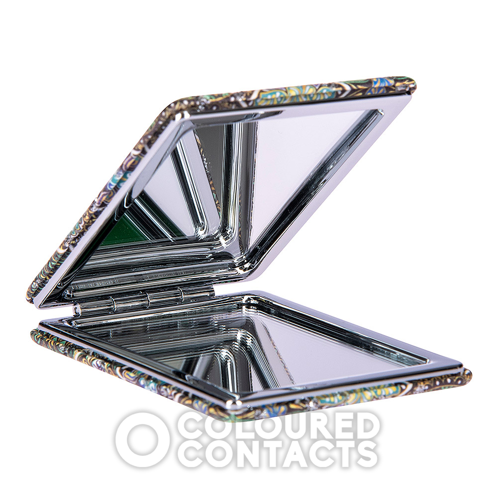 Mandala Squares | Folding Compact Contact Lens Mirror