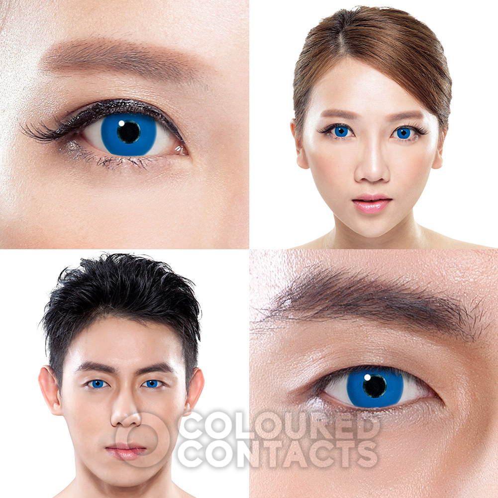 Blue UV i-Glow Daily Colored Contact Lenses, Glow In The Dark Lens