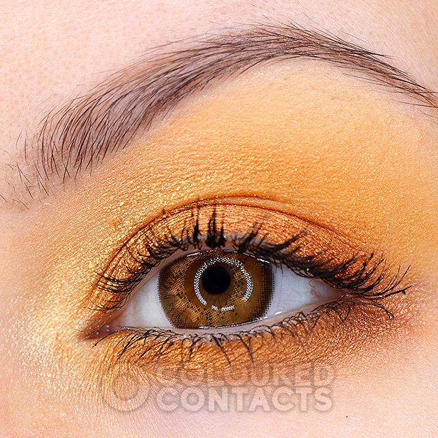 Hazel Autumn Tri Tone Colored Contact Lenses, Brown Eye Lens