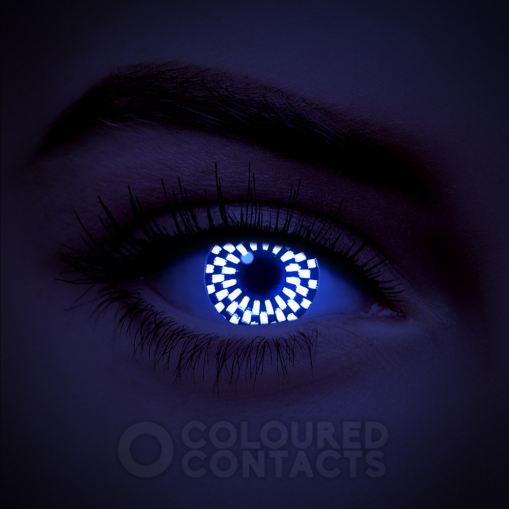 Red/Black Check Uv I-Glow Coloured Contact Lenses (30 Day) | Coloured ...