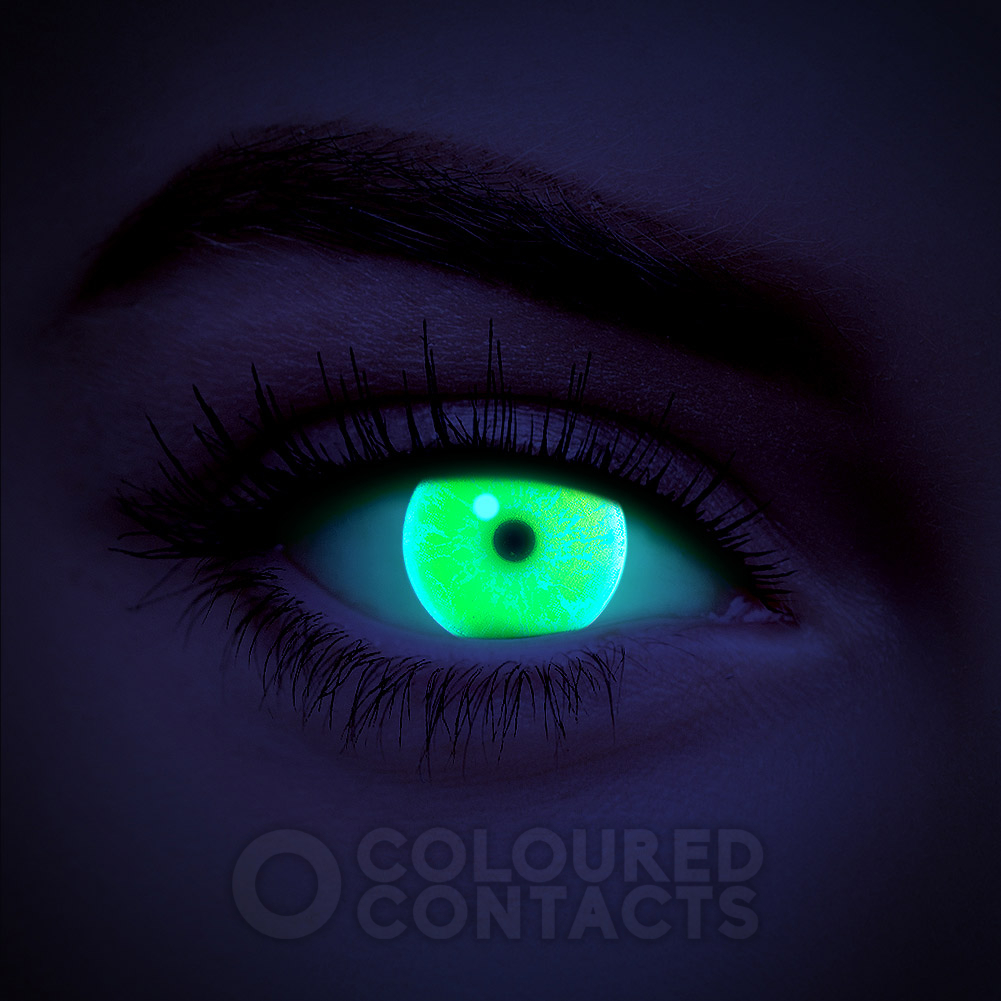 UV I-Glow Cosplay Yellow Coloured Contact Lenses (Daily) | Coloured ...