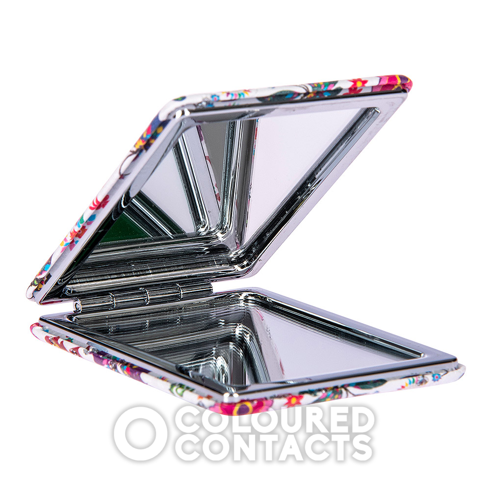 Bright Butterflies | Folding Compact Contact Lens Mirror