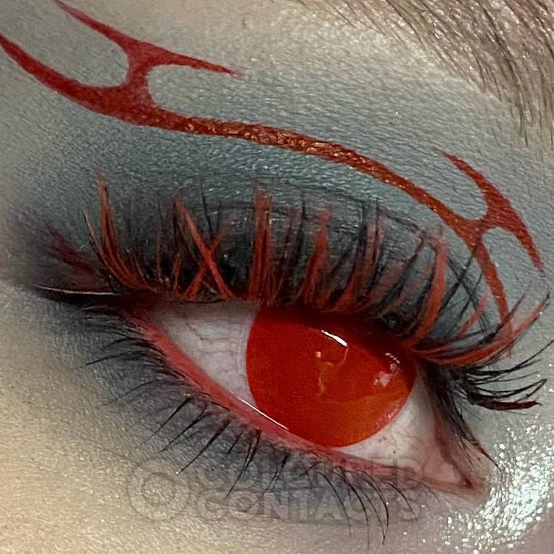 Red UV I-Glow Colored Contact Lenses (Daily) | Costume Colored Contacts