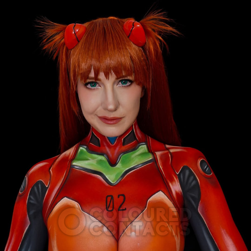 Two Tone Natural Blue Colored Contact Lenses, Electric Blue Lens