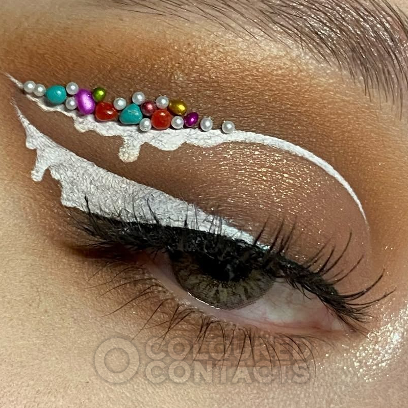 Gray Tri Tone Daily Colored Contact Lenses, Natural Look Contacts