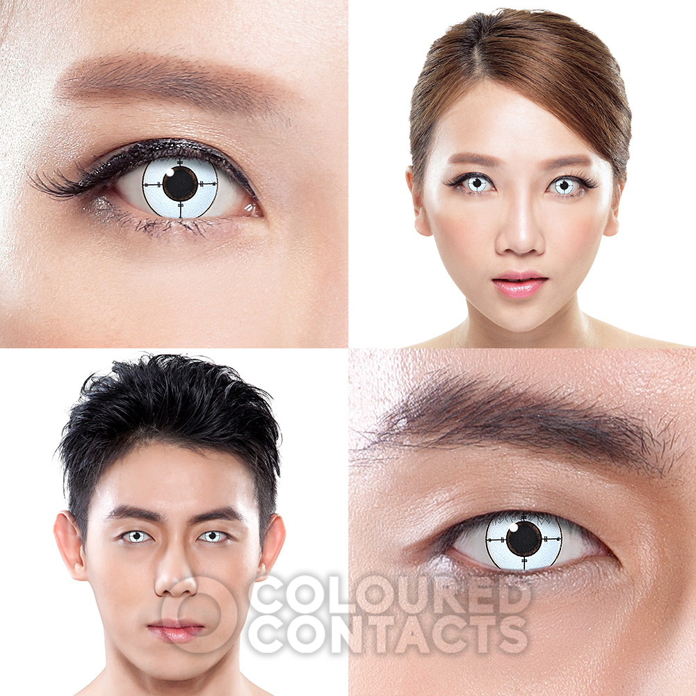 White Target colored Contact Lenses (30 Day) | colored Contact Lenses