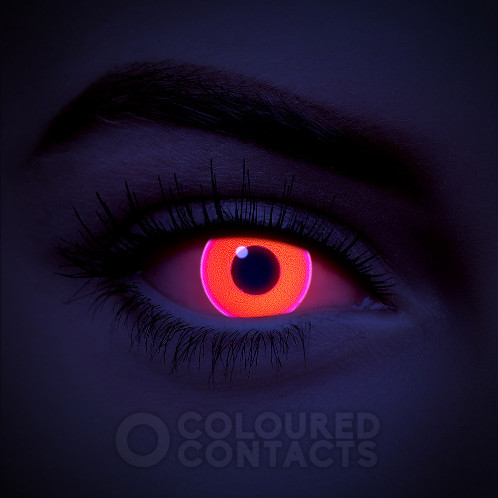 Red UV i Glow 30 Day Colored Contact Lenses, Ultra Violet Contacts