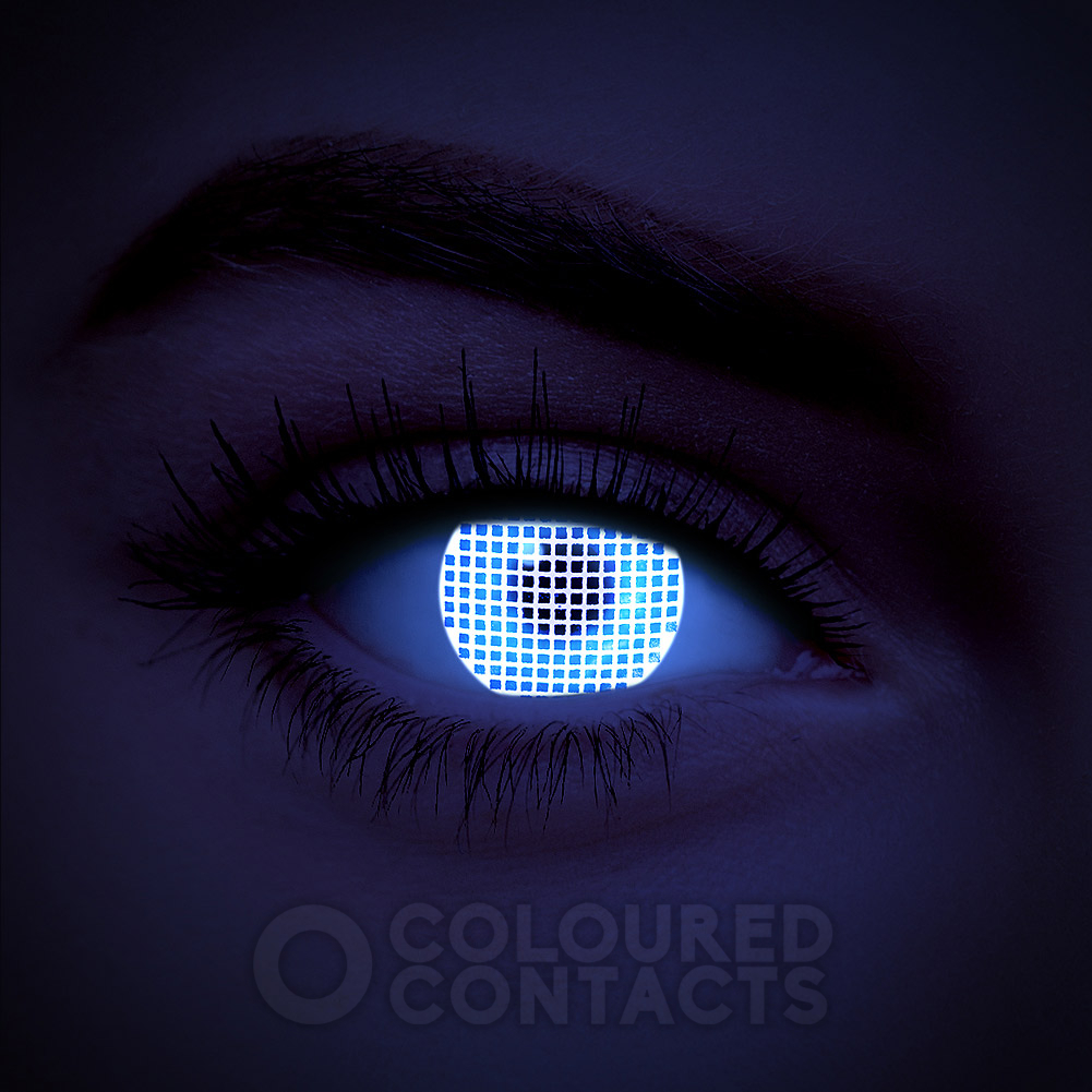 White Screen UV I-Glow Colored Contact Lenses (30 Day) | Colored ...