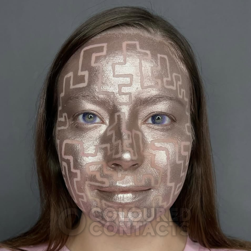 Violet Galaxy Colored Contact Lenses, Bright Purple Cosmic Eye Lens