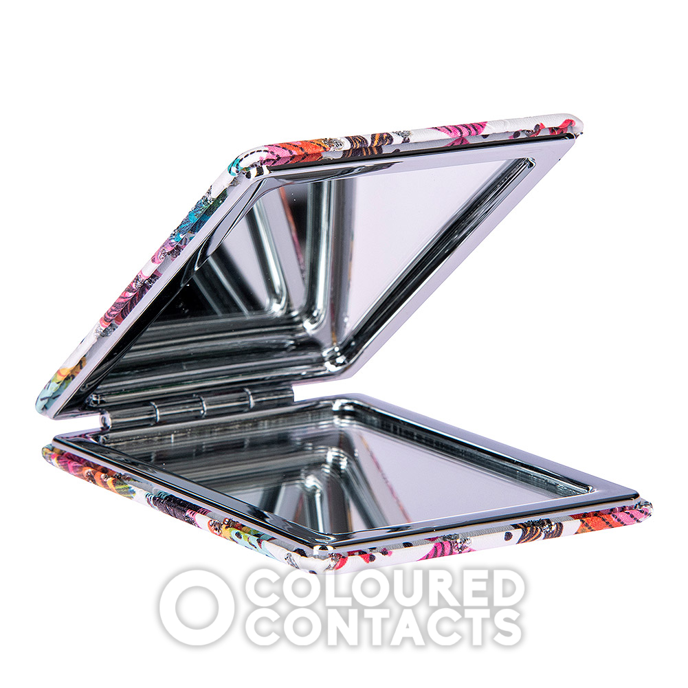 Funky Hearts | Folding Compact Contact Lens Mirror