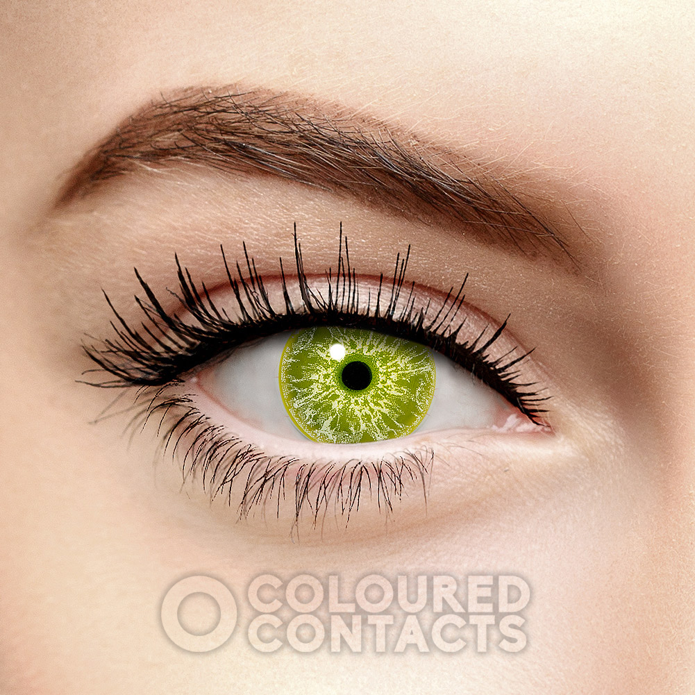 UV I-Glow Cosplay Yellow Coloured Contact Lenses (Daily) | Coloured ...