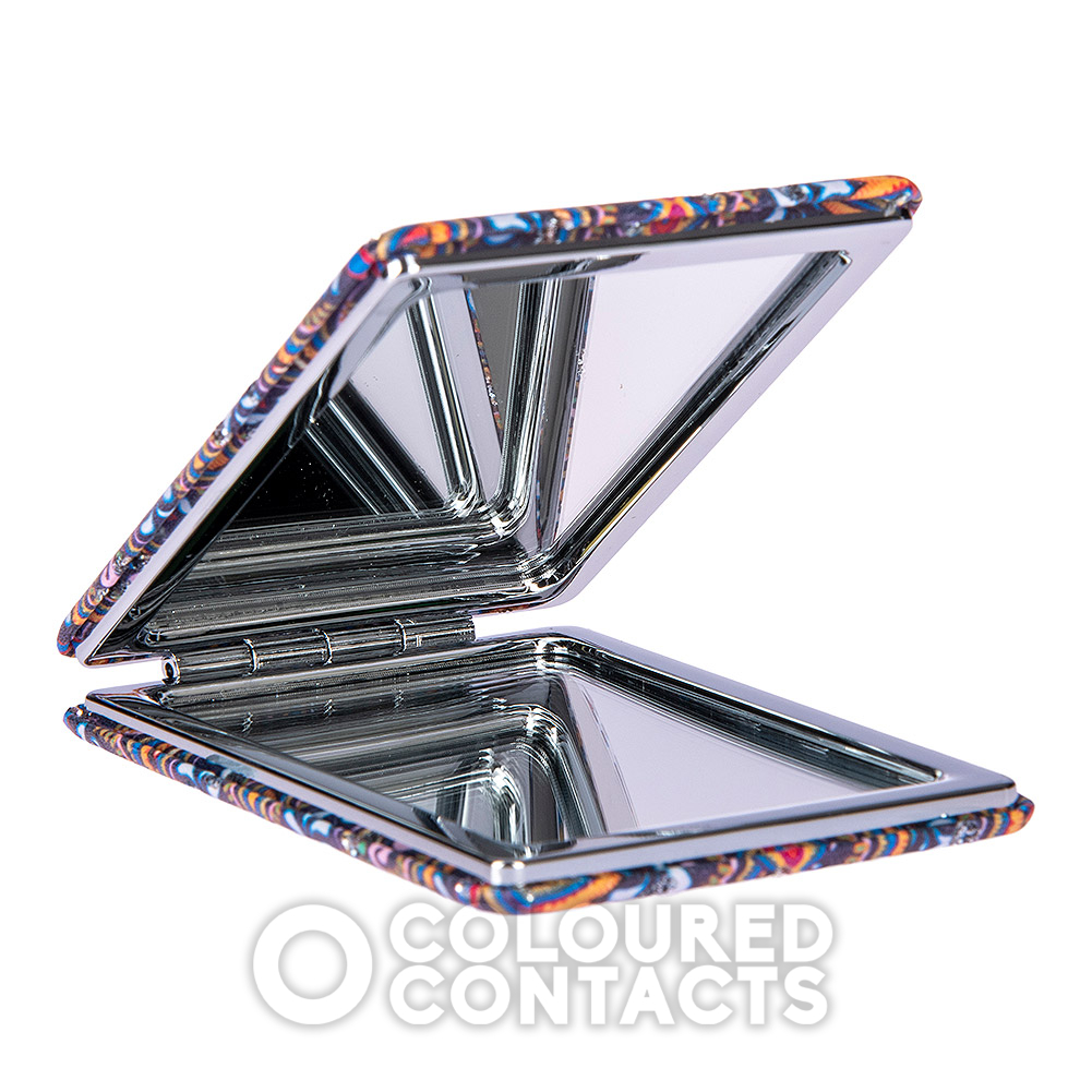 Mandala Eye Orange | Folding Compact Contact Lens Mirror