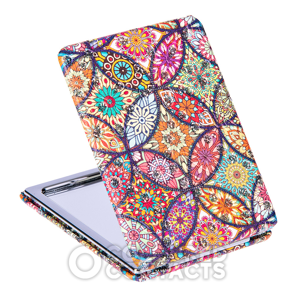 Mandala Circles | Folding Compact Contact Lens Mirror