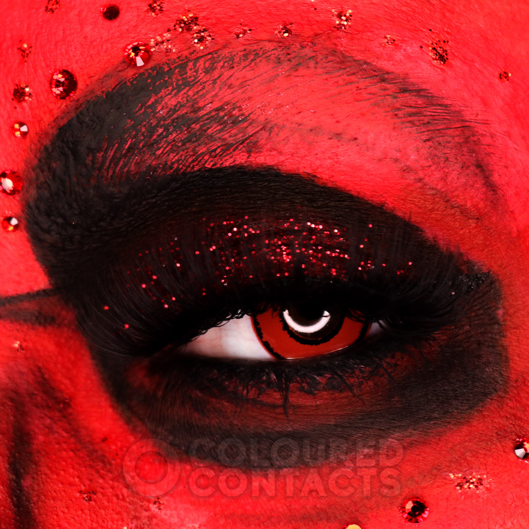 Red Voldemort 90 Day Coloured Contacts, Halloween Costume Lenses
