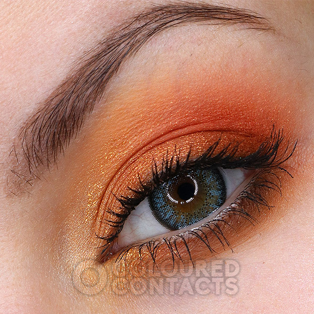 Sky Blue Two Tone 90 Day Colored Contact Lenses, Natural Eye Lens