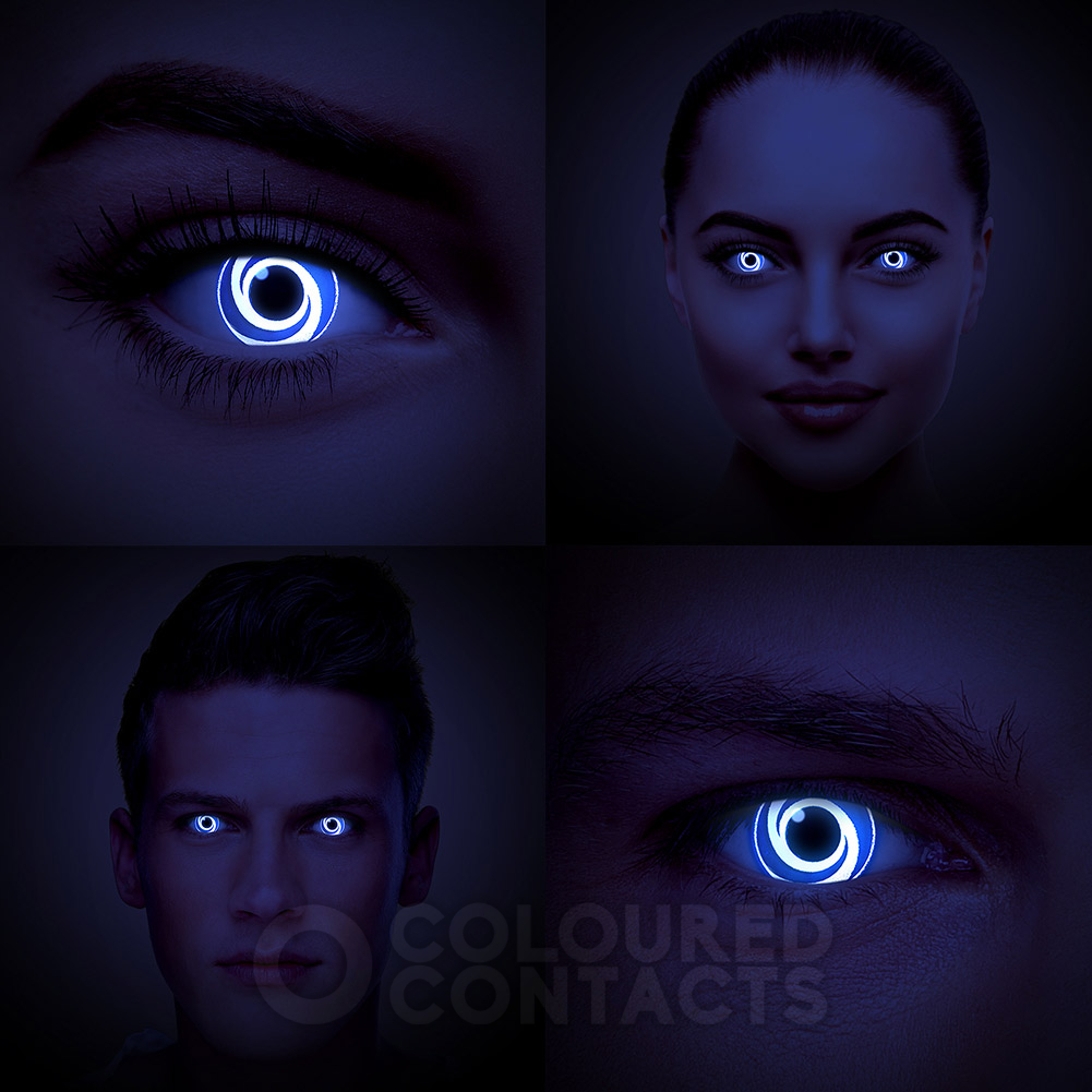 Red Swirl UV I-Glow Coloured Contact Lenses (30 Day) | Coloured Contact ...