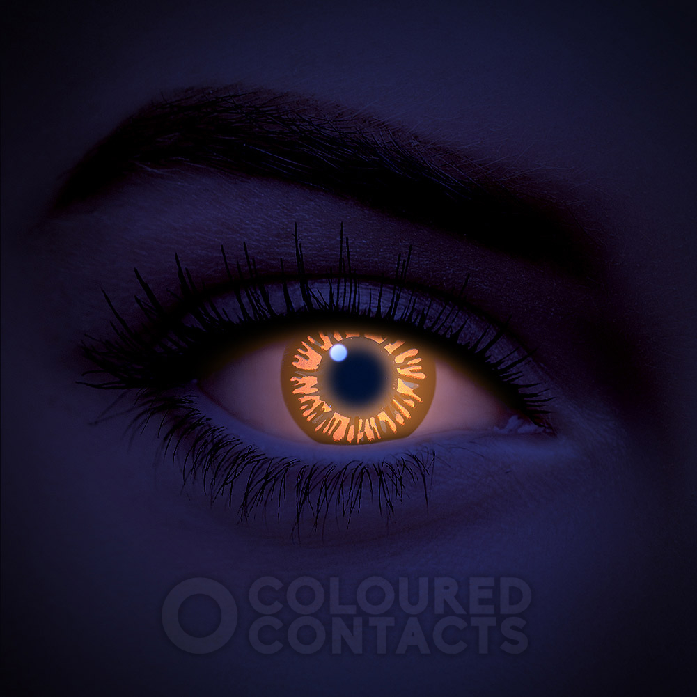 Bella UV I-Glow Orange Coloured Contact Lenses (30 Day) | Coloured ...
