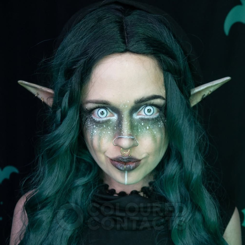 White Blind Zombie Halloween Contact Lenses | Coloured Contacts UK