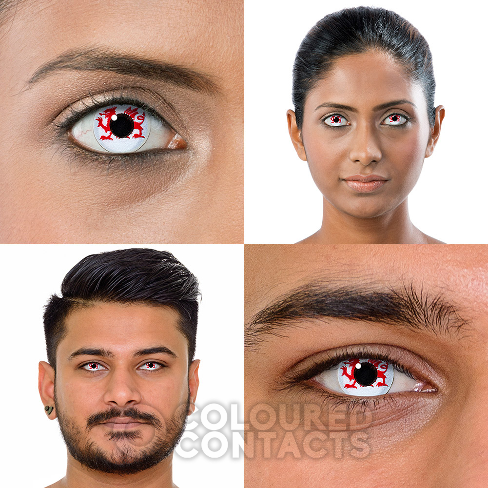 Welsh Flag colored Contact Lenses (30 Day) | colored Contact Lenses