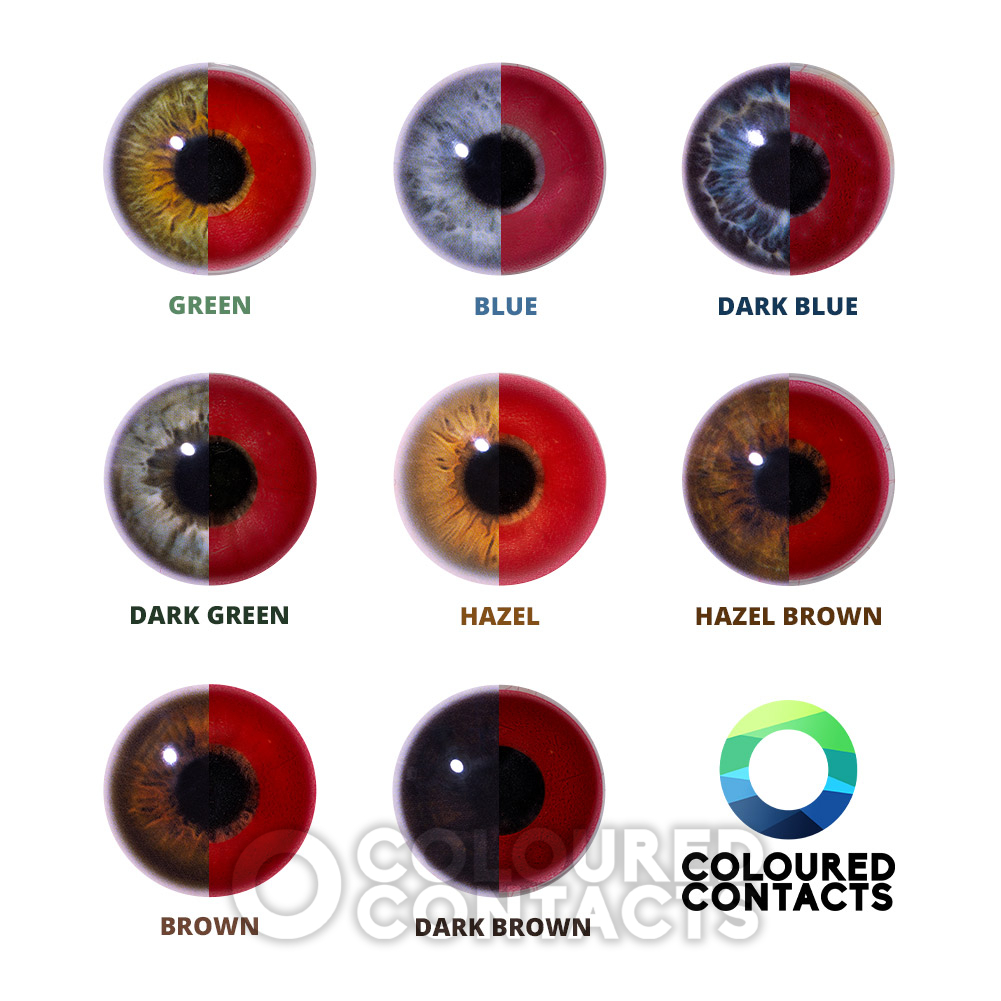 Red UV I-Glow Colored Contact Lenses (Daily) | Costume Colored Contacts