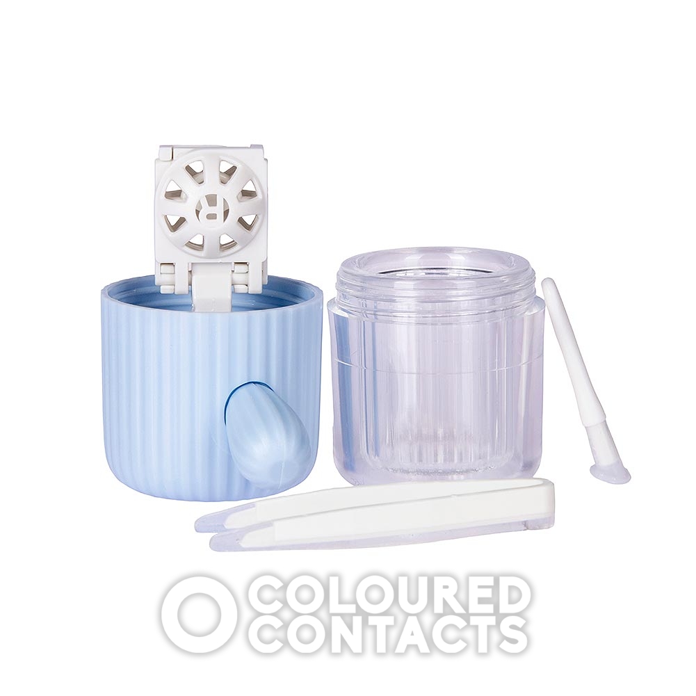 Coloured Contacts Lens Accessory All-In-One-Kit | Travel Case & Solution