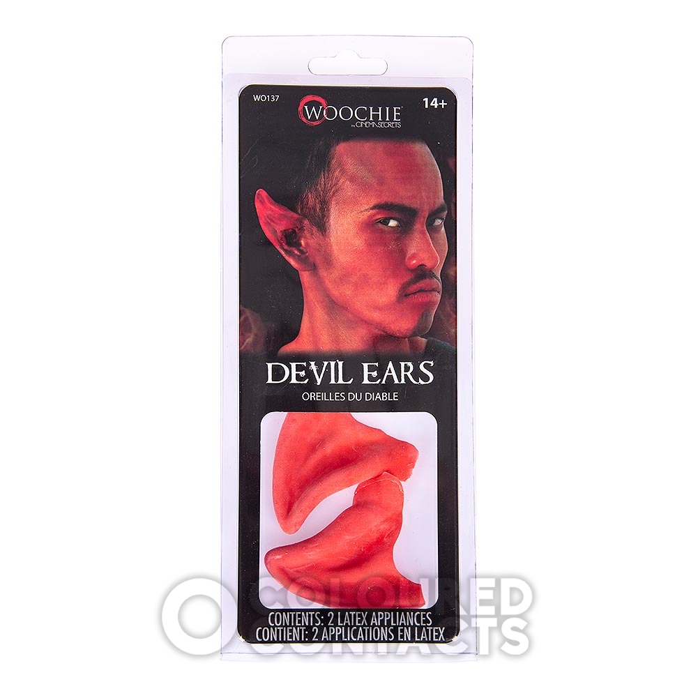 Woochie Devil Ears Latex Prosthetic | Coloured Contacts