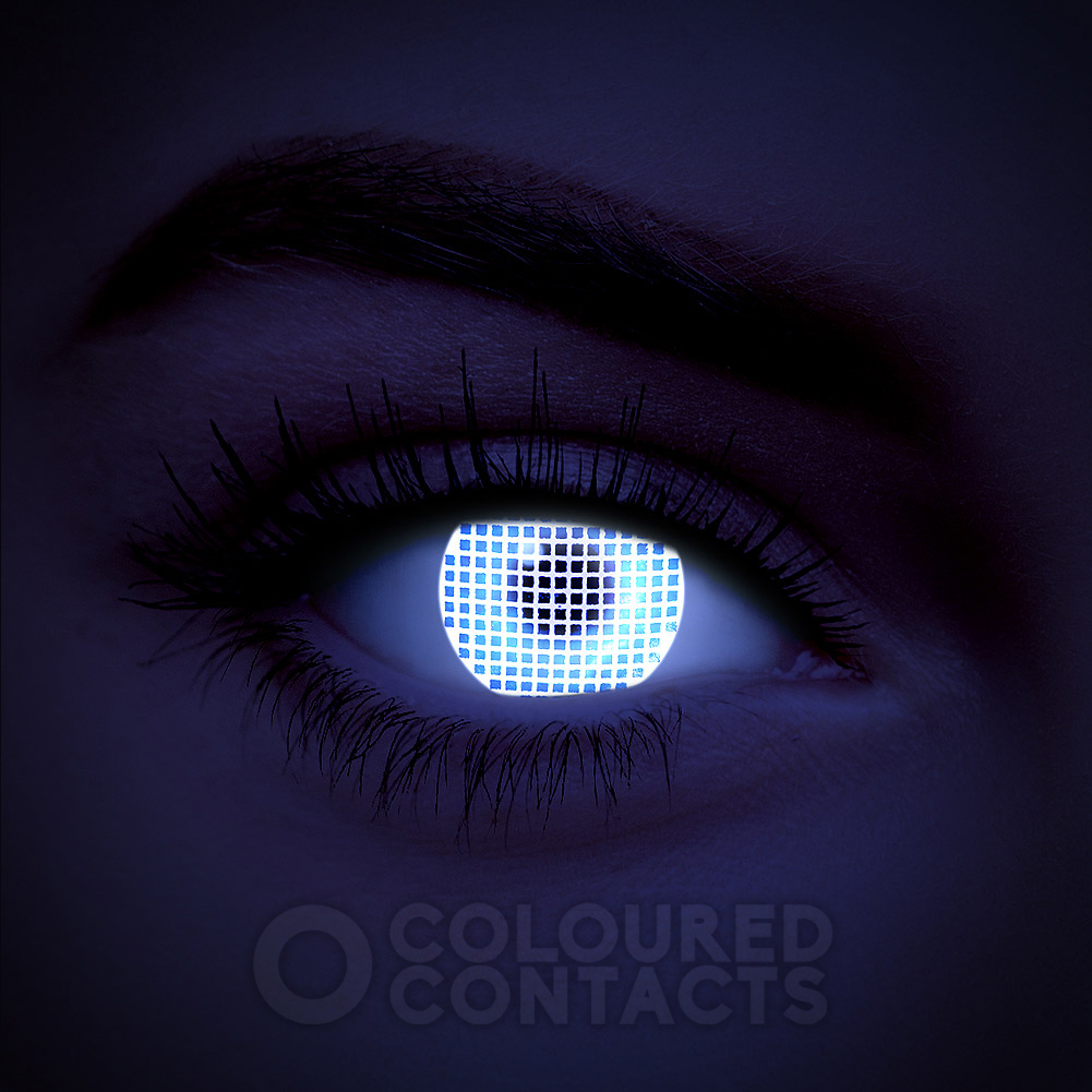 White Screen Uv I-Glow Coloured Contact Lenses (Daily) | Coloured ...