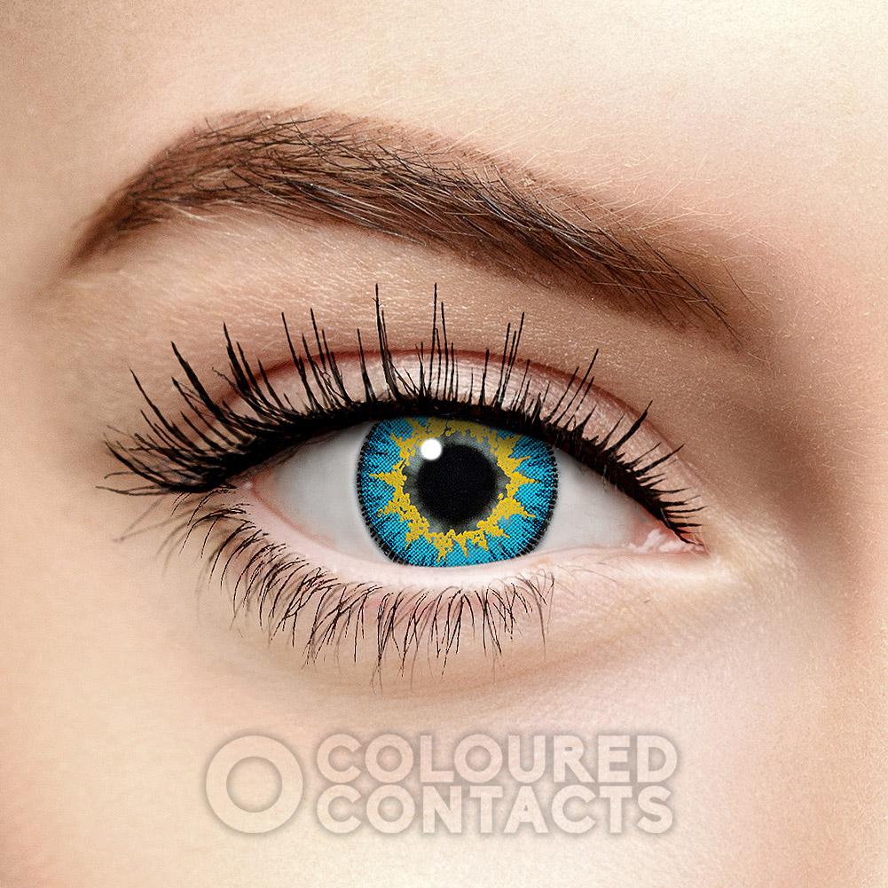 Yellow/Blue Fusion colored Contact Lenses (30 Day) | colored Contact Lenses