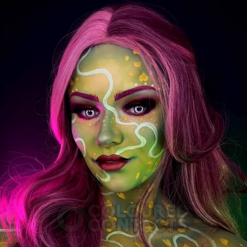 White Lunar Corrective Contact Lenses | Zombie Costume Contacts