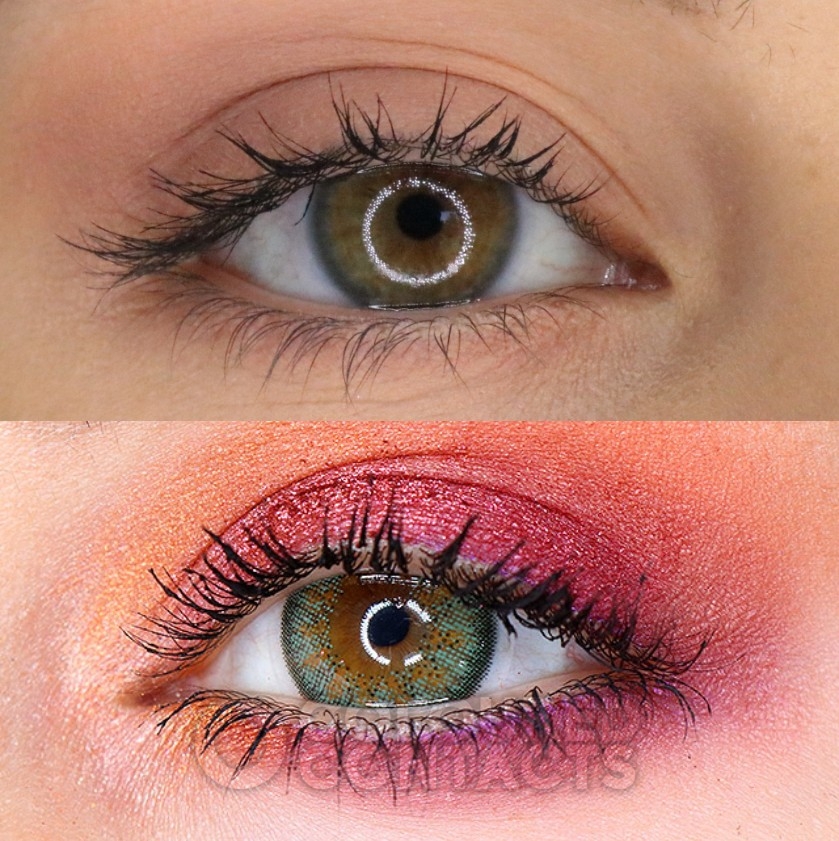 Tri Tone Green Circle Contact Lenses, Natural Prescription Eye